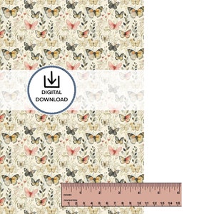 Boho Butterfly Dollhouse Wallpaper | 1:12 Scale (digital Download) - Etsy