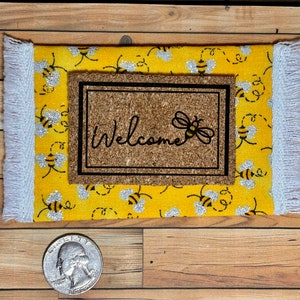 Dollhouse Welcome Mat Set, 1:12 Scale Miniature Door Rug - Etsy