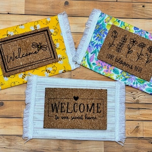 Dollhouse Welcome Mat Set, 1:12 Scale Miniature Door Rug - Etsy