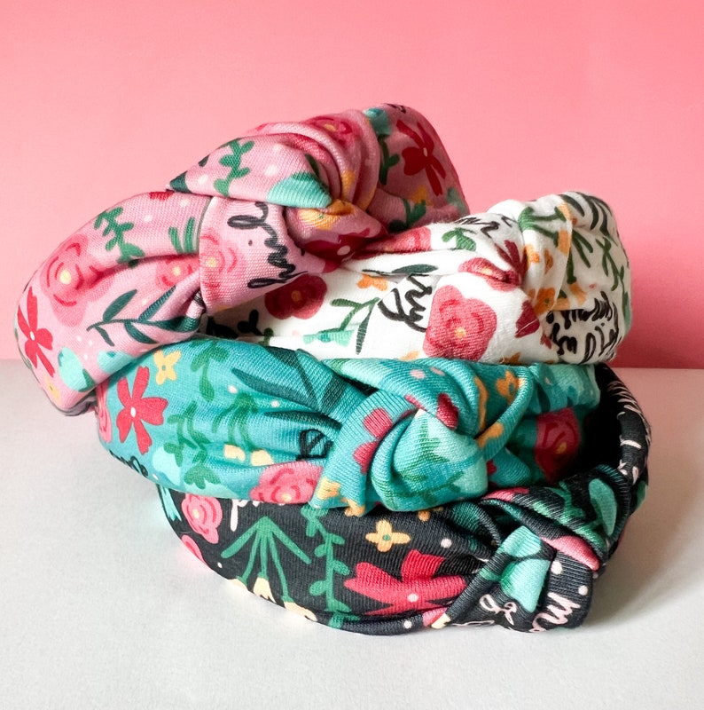 Hail Mary Floral Handmade Knot Headband - Etsy