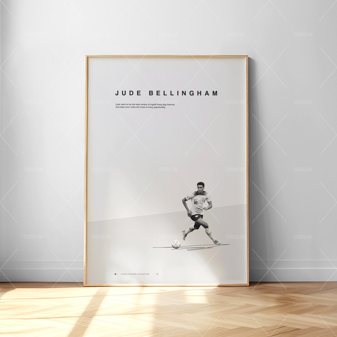 Jude Bellingham Poster, Soccer Print, Sports Poster, Football Player ...