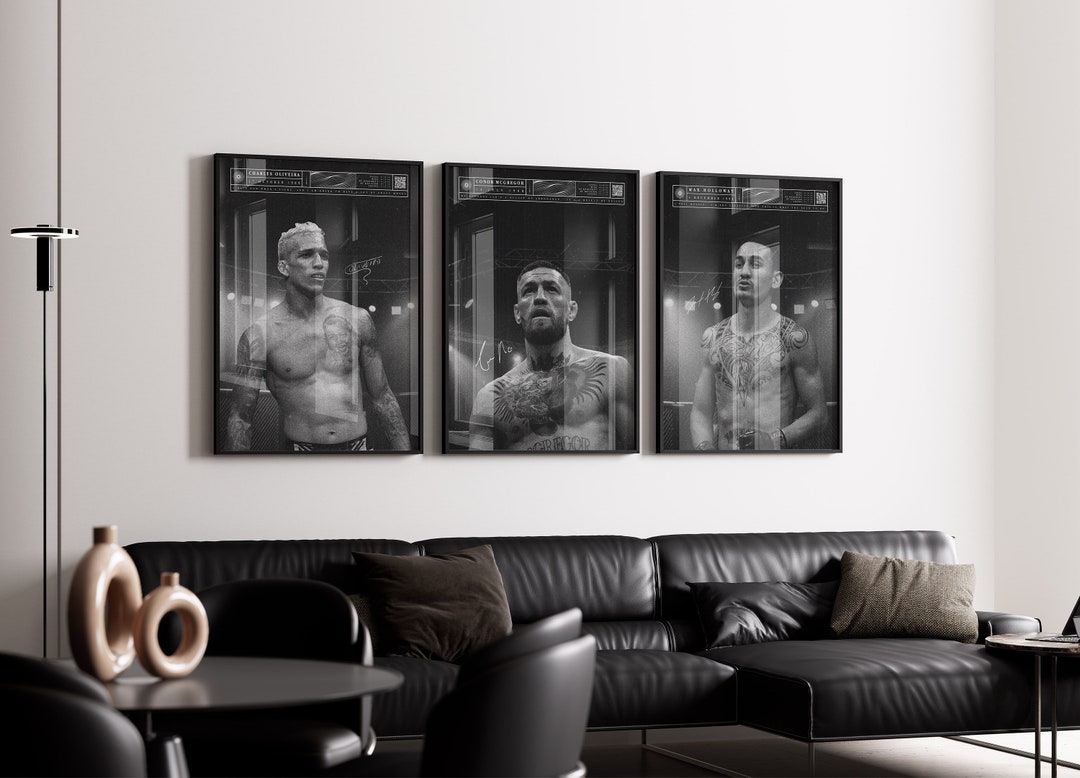 Conor Mcgregor, Charles Oliveira, Max Holloway Poster Bundle, UFC Print ...