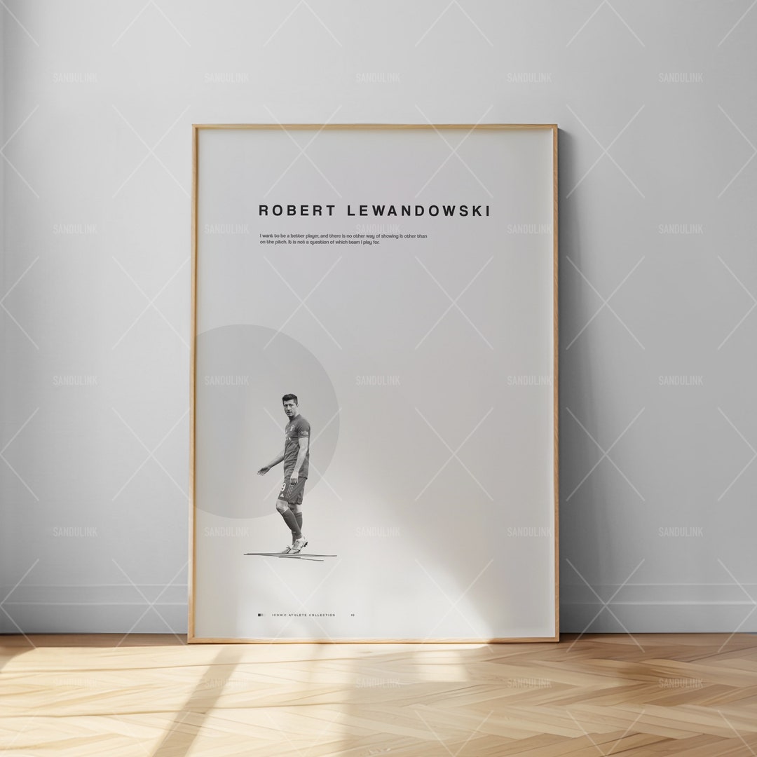Robert Lewandowski Motivation Poster, Barcelona Poster, Soccer Gifts ...