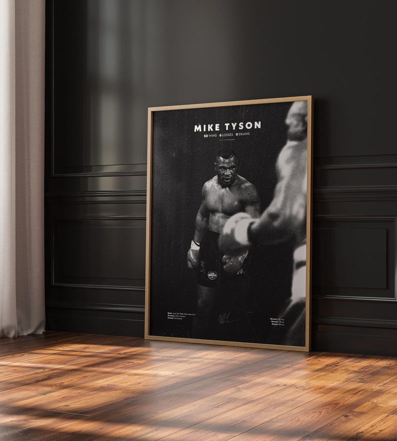 Motivation Mike Tyson Poster Bundle, Boxing Wall Art, Boxing Poster, Black White Print ...
