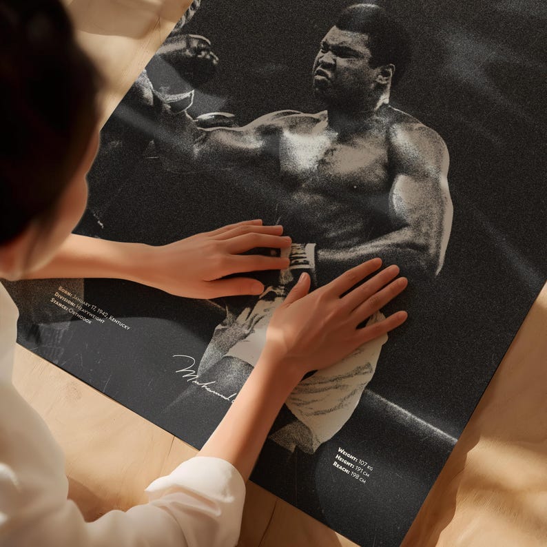 Muhammad Ali Poster Bundle, Boxing Wall Art, Prints Downloadable ...