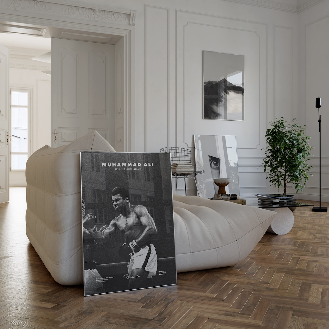 Muhammad Ali Poster, Boxing Wall Art, Prints Downloadable, Black and ...