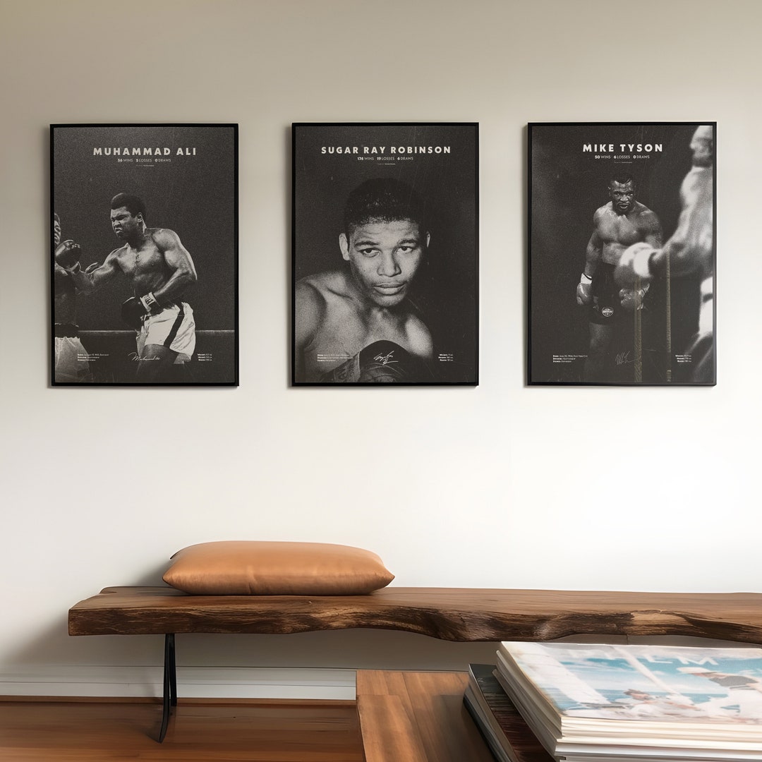 Boxing Poster Bundle, Mike Tyson, Muhamed Ali, Sugar Ray Robinson ...