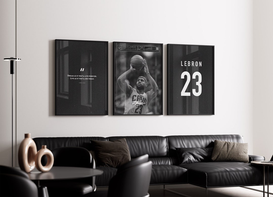 Lebron James Motivation Poster Bundle, LA Lakers Art Print, Basketball ...