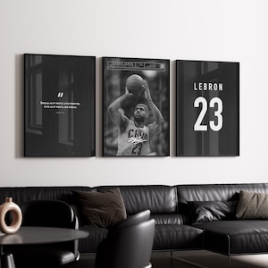 Lebron James Motivation Poster Bundle, LA Lakers Art Print, Basketball ...