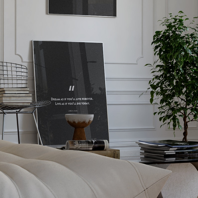 Lebron James Motivation Poster Bundle, LA Lakers Art Print, Basketball ...