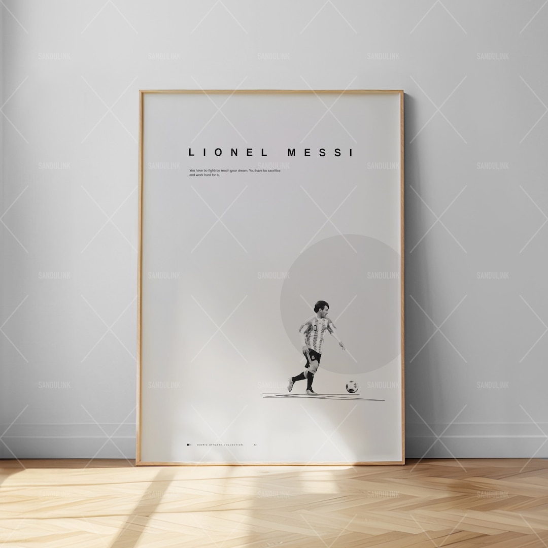 Lionel Messi Minimalist Poster: Argentina Soccer Art (digital Download ...
