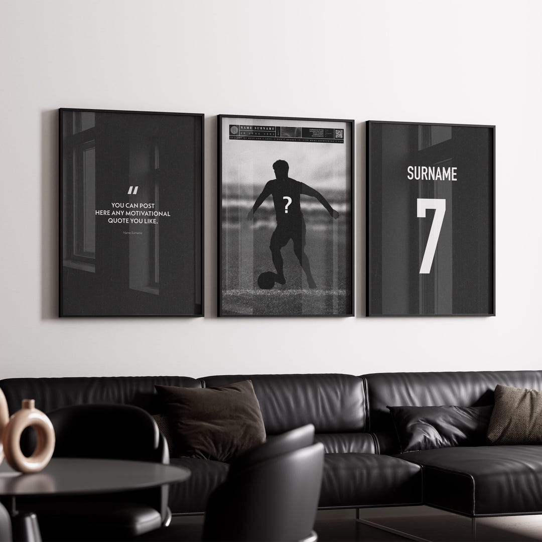 Custom Poster Bundle, Football Print, Sports Poster, Football Player ...