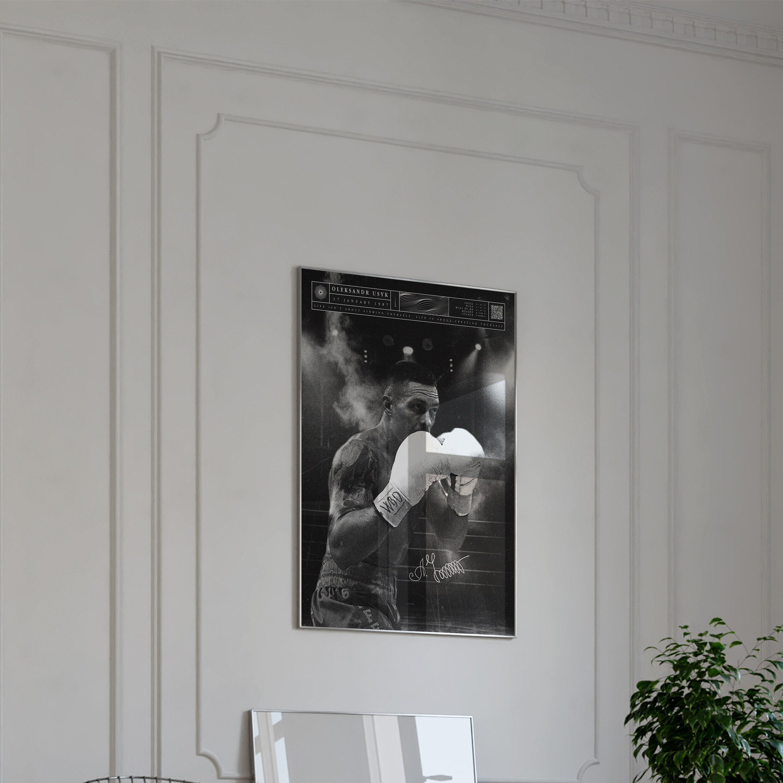 Oleksandr Usyk Poster, Boxing Wall Art, Prints Downloadable, Black and ...