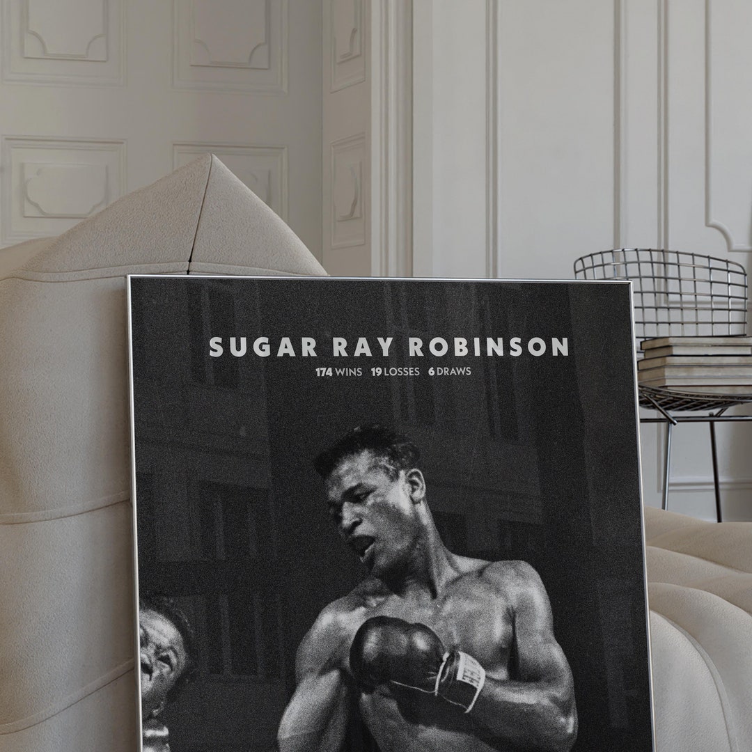 Sugar Ray Robinson Poster, Boxing Wall Art, Prints Downloadable, Gym ...