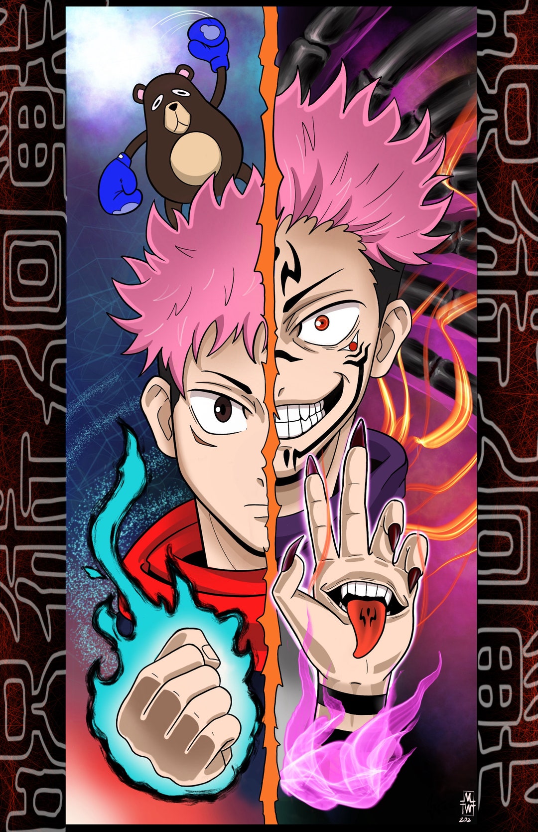 Sukuna/yuji Print - Etsy