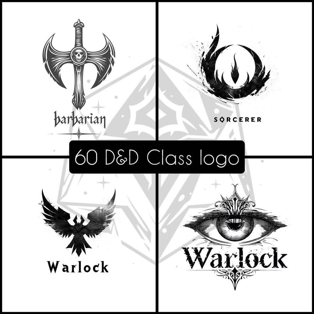 60 Dungeons and Dragons Class Logos for Dnd Gift Like T Shirt Mug ...