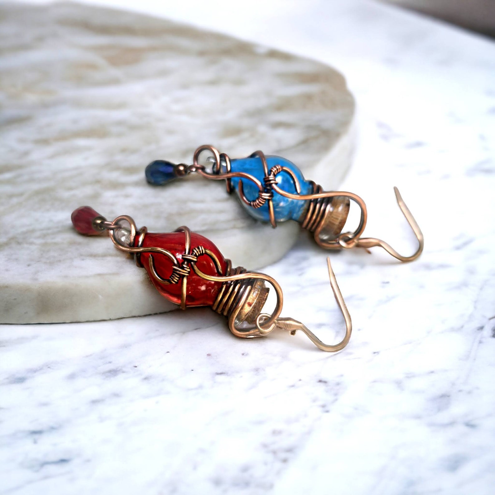 Mana Potion Earrings Mana Vial Jewelry Mana Tiny Bottle Earrings Diablo ...