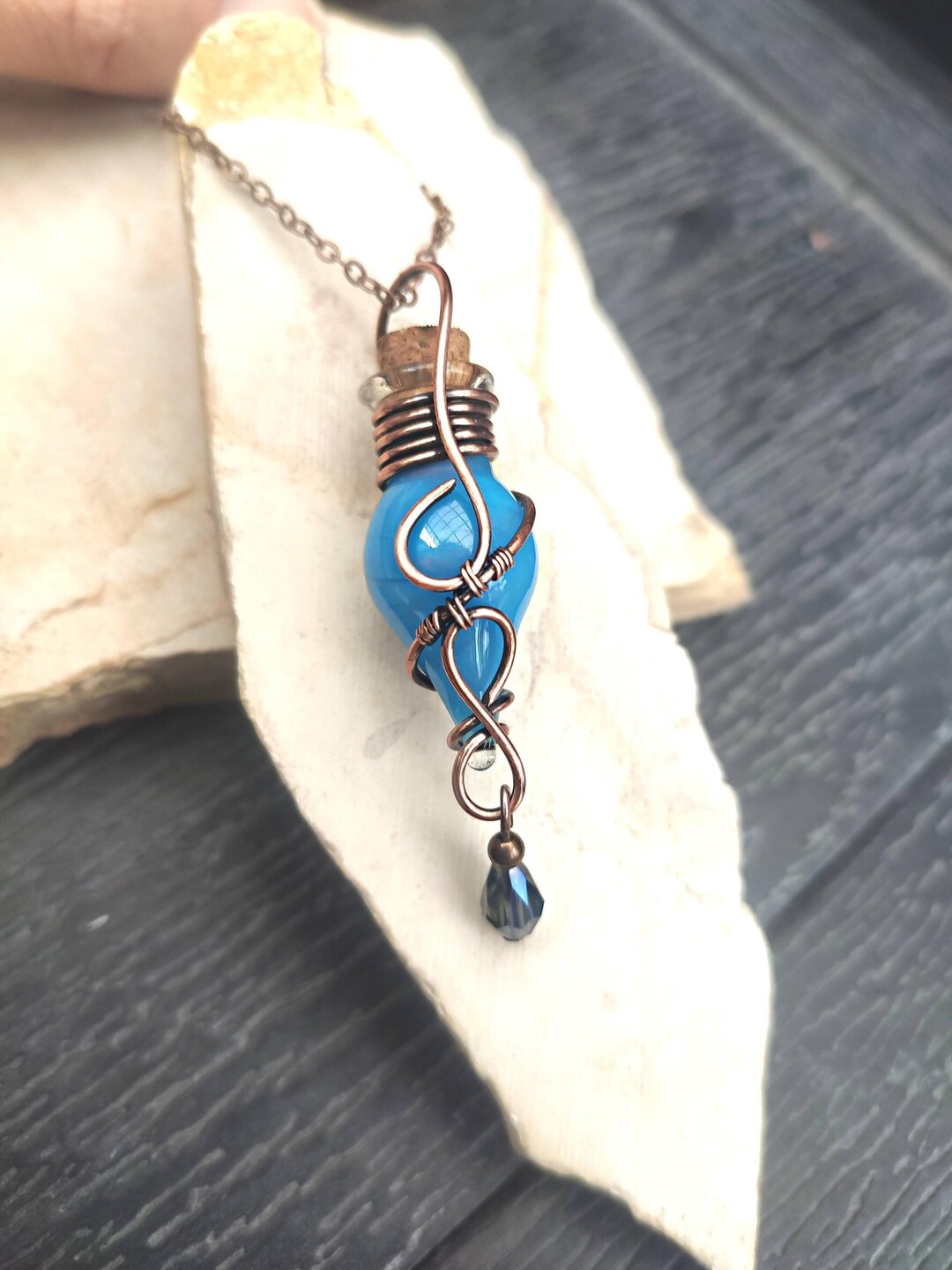 Mana Potion Jewelry Blue Potion Bottle Diablo 2 Potion Bottle Necklace ...