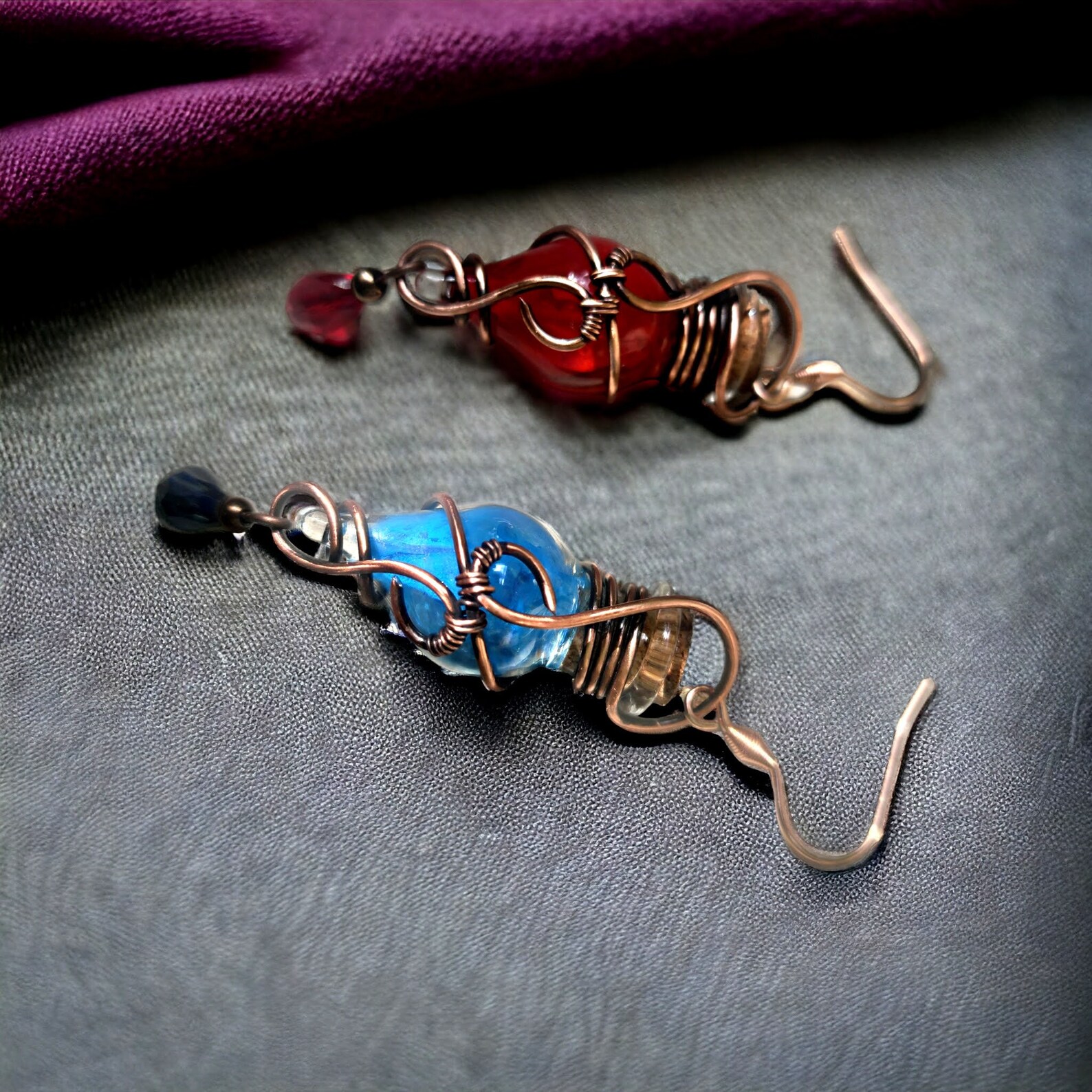 Mana Potion Earrings Mana Vial Jewelry Mana Tiny Bottle Earrings Diablo ...