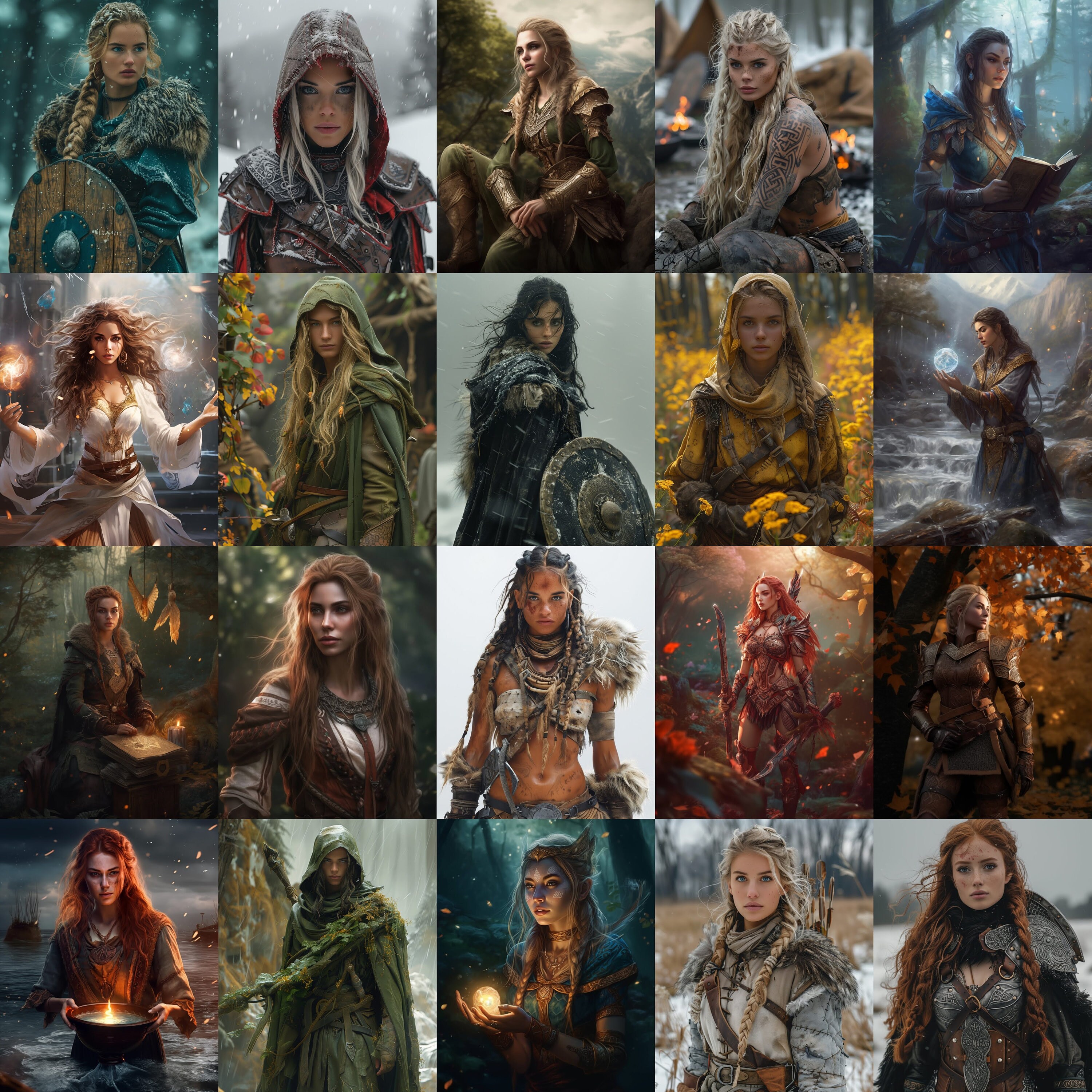 Dnd Character Art Female Human Character Portrait for Dungeons ...