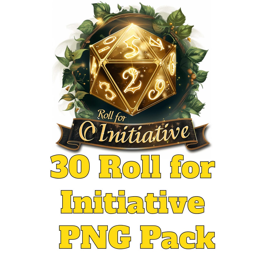 30 PNG Roll for Initiative Design Pack – Printable RPG Game Design Gift ...