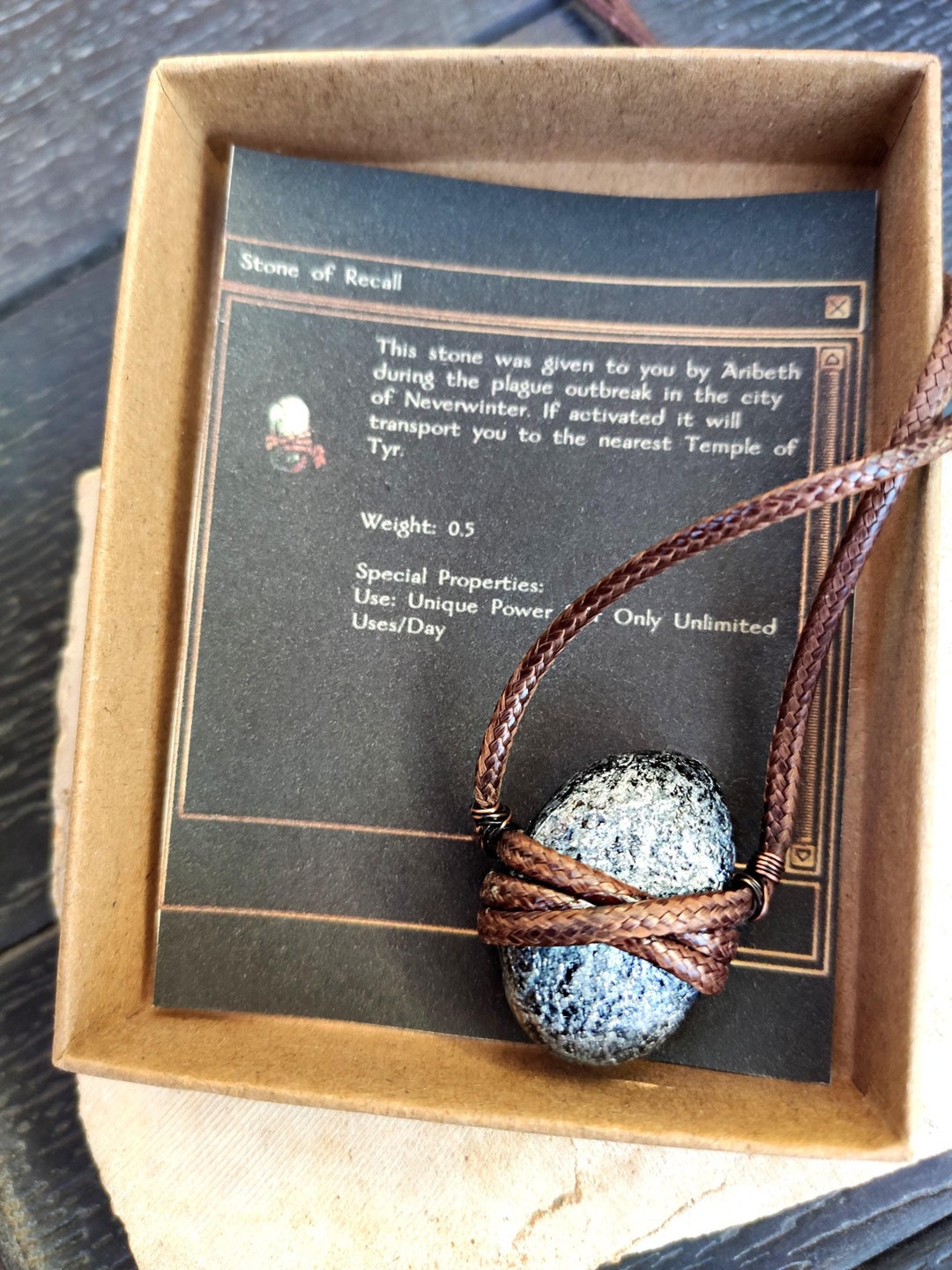Stone of Recall Necklace From Neverwinter Nights Dungeons and Dragons ...