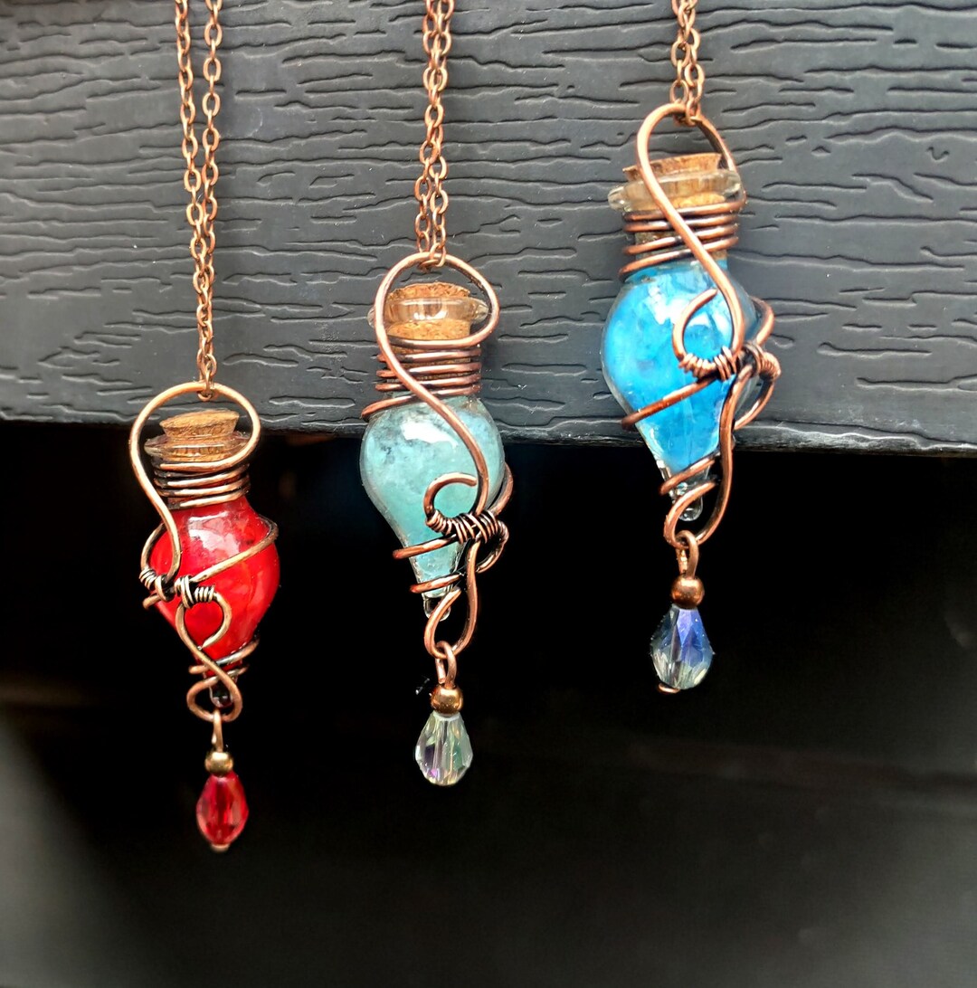 Vial Necklace Pendant Dungeons and Dragons Dnd Jewelry Healing Potion ...