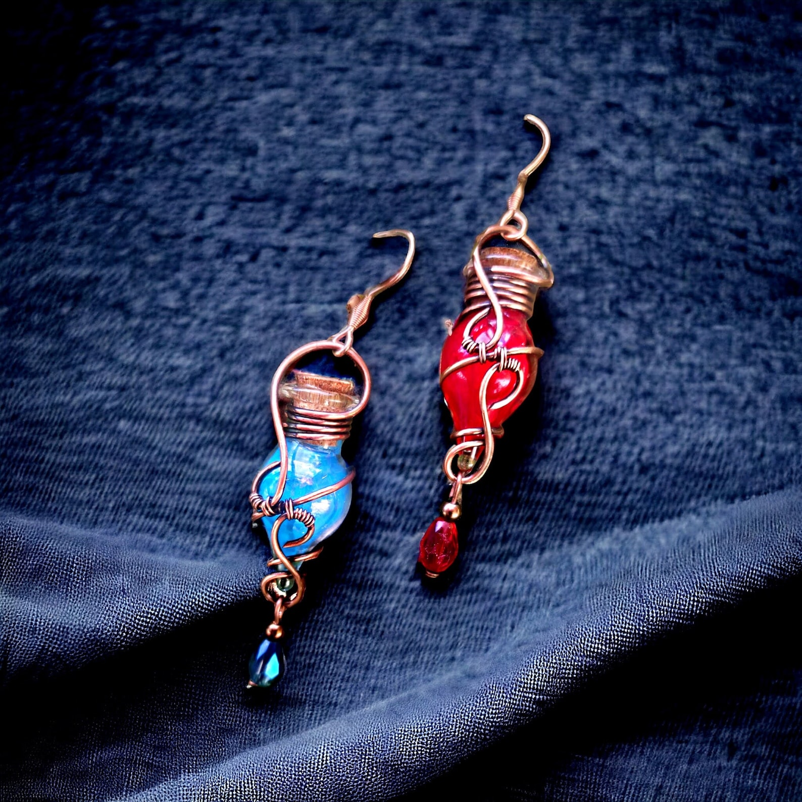 Mana Potion Earrings Mana Vial Jewelry Mana Tiny Bottle Earrings Diablo ...