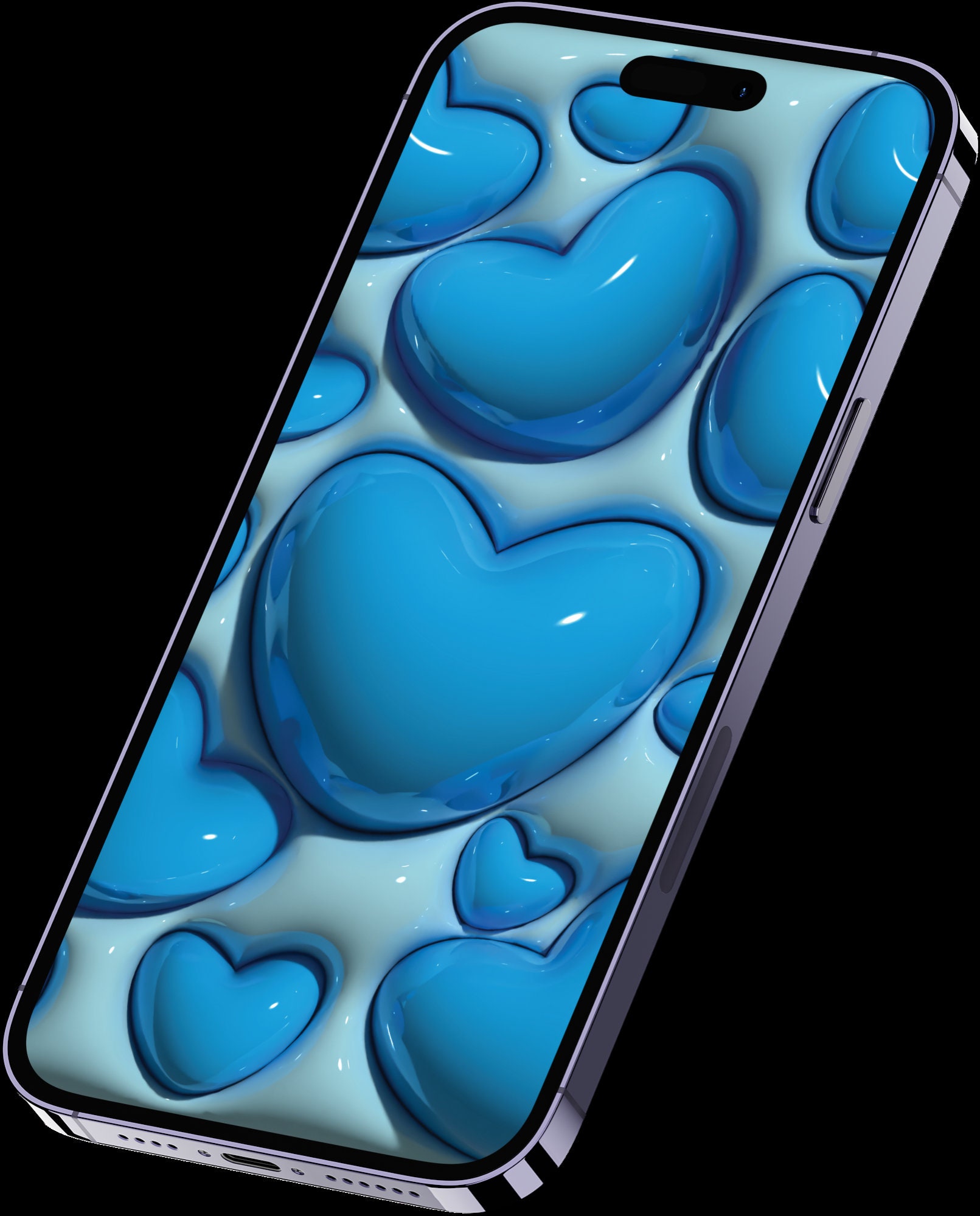 3D Hearts Wallpaper Digital Wallpaper - Etsy