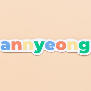 Annyeong (hello) Sticker - Korean Sticker Stationery - Kpop, K Drama ...