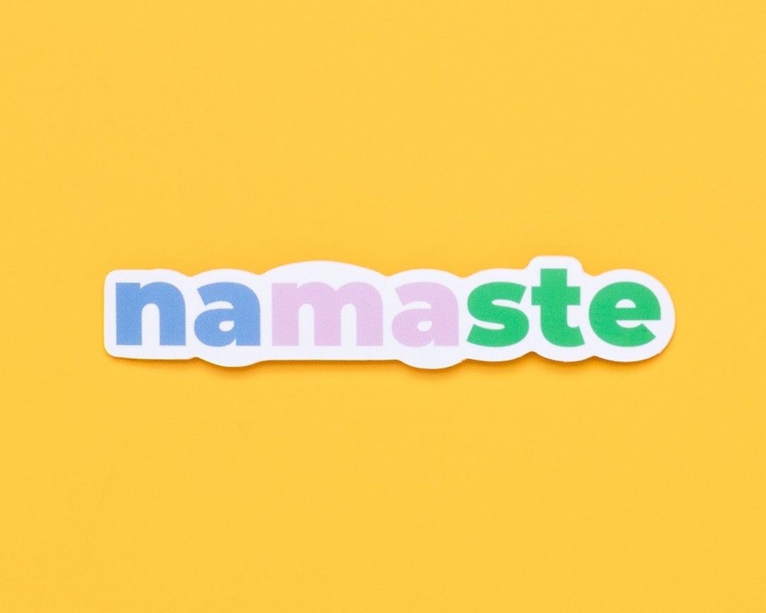 Namaste Sticker - Yoga Meditation Sticker - Hindi, Stationery, Laptop ...