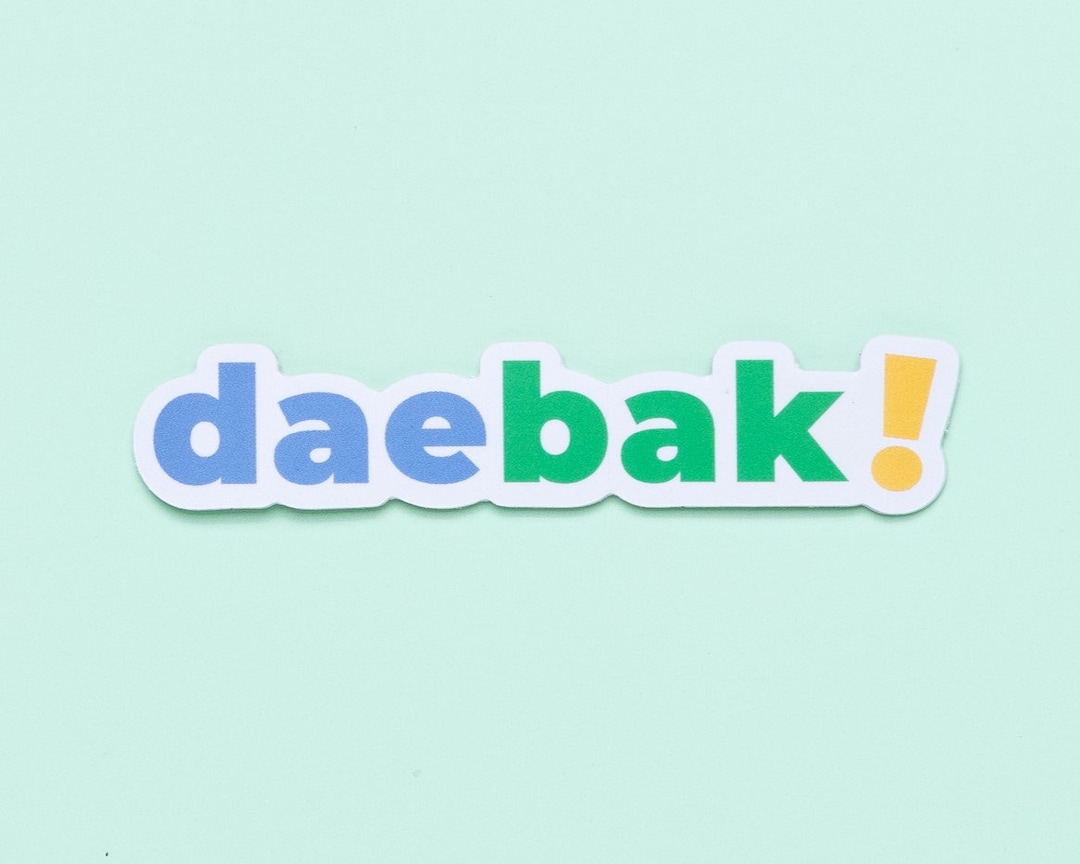 Daebak Sticker - Korean Sticker Stationery - Kpop, K Drama, Hangul ...