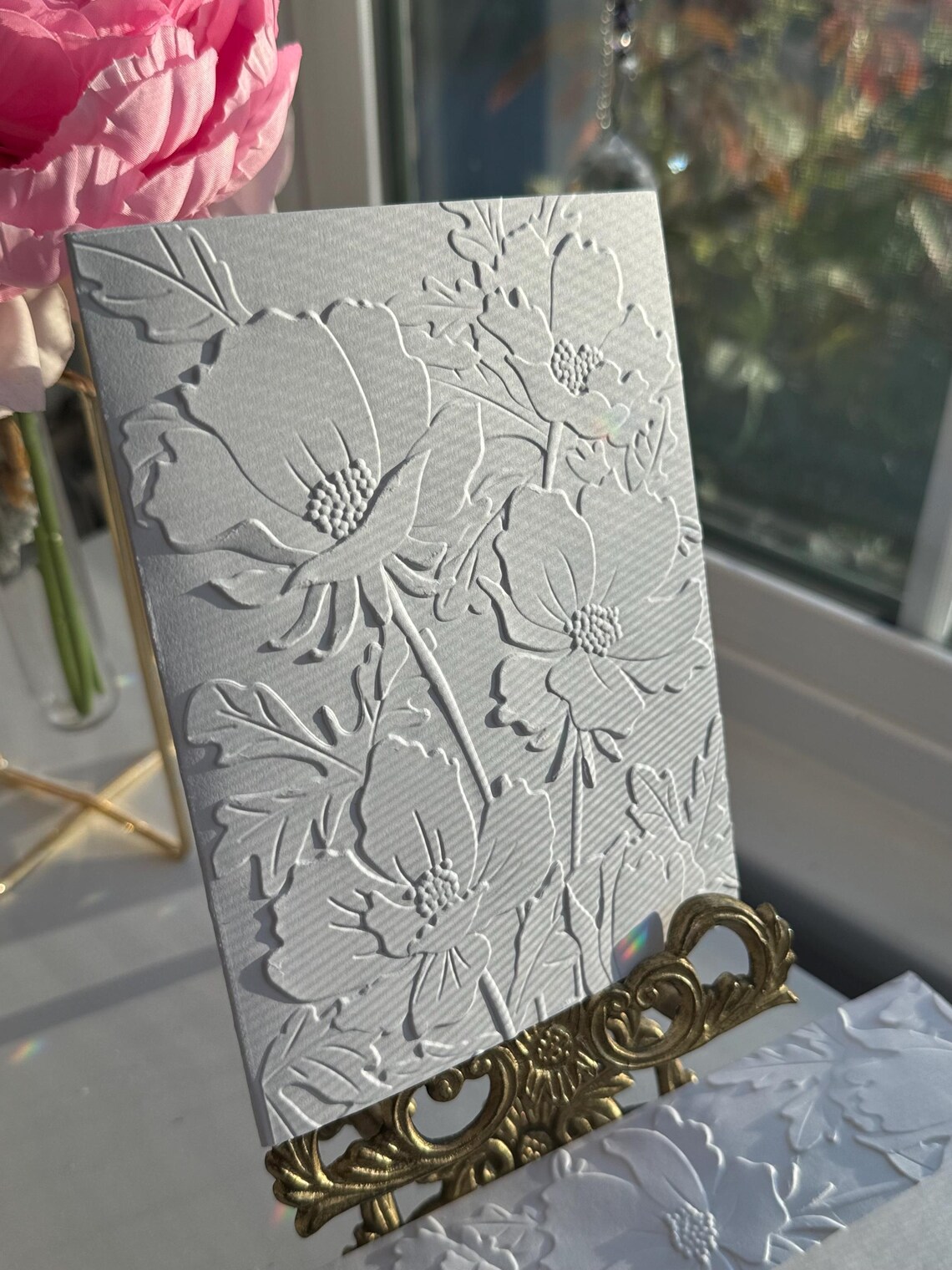 Plentiful Poppies Blank Floral Embossed Cards Note Card Boxed ...