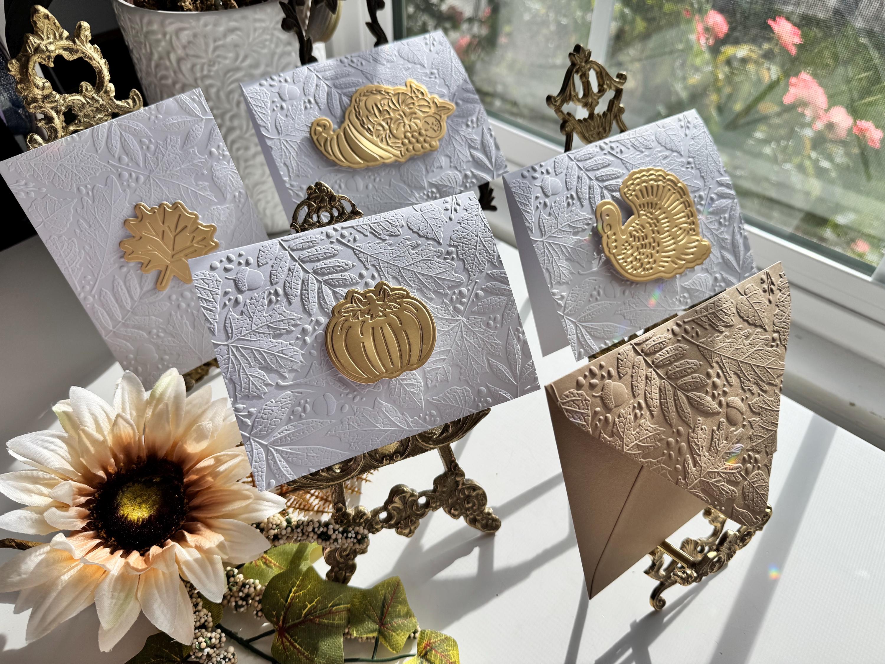 Embossed Thanksgiving Boxed Card Set Fall Greeting Cards, Set of 6 - Etsy