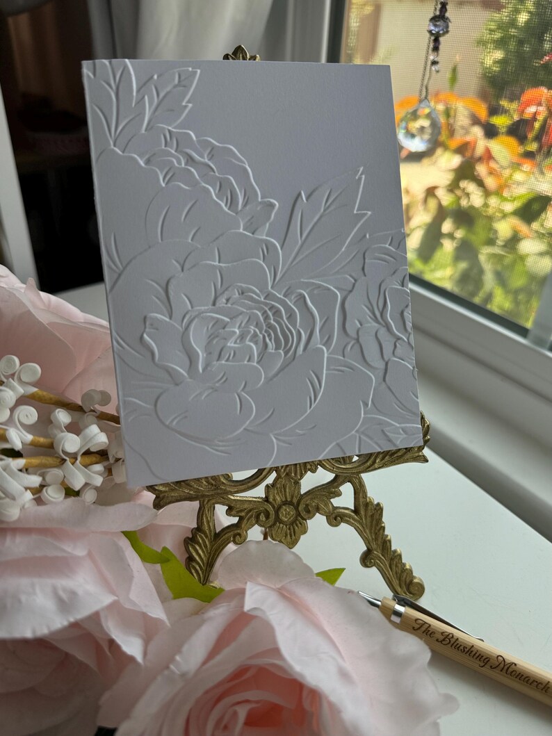 Bold Blooms Rose Embossed Cards Boxed Stationery Set - Etsy