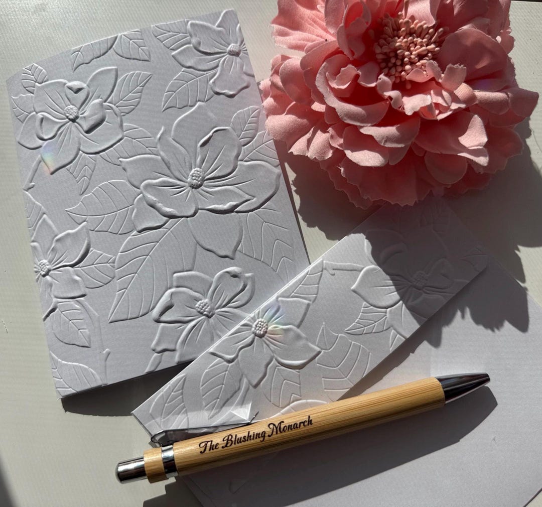 Many Magnolias Floral Embossed Note Card Boxed Stationery Set - Etsy