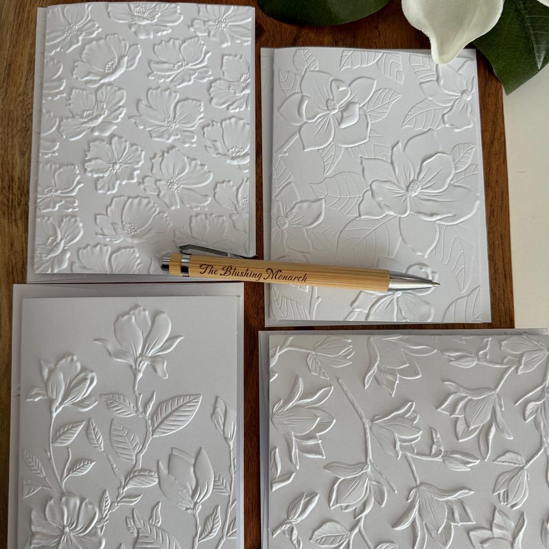 Blank Embossed Invitation - Etsy