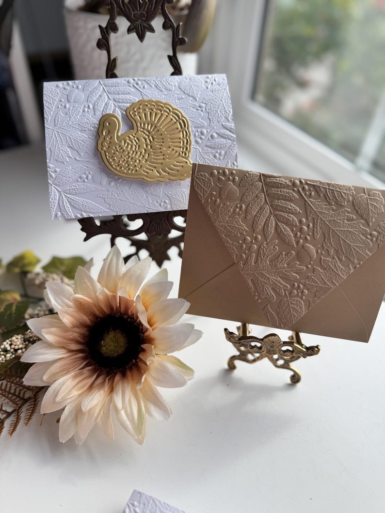 Embossed Thanksgiving Boxed Card Set Fall Greeting Cards, Set of 6 - Etsy