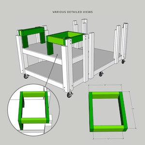 BASIC BUNDLE: 3-in-1 Mobile Workbench - Etsy