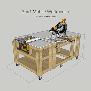 BASIC BUNDLE: 3-in-1 Mobile Workbench - Etsy