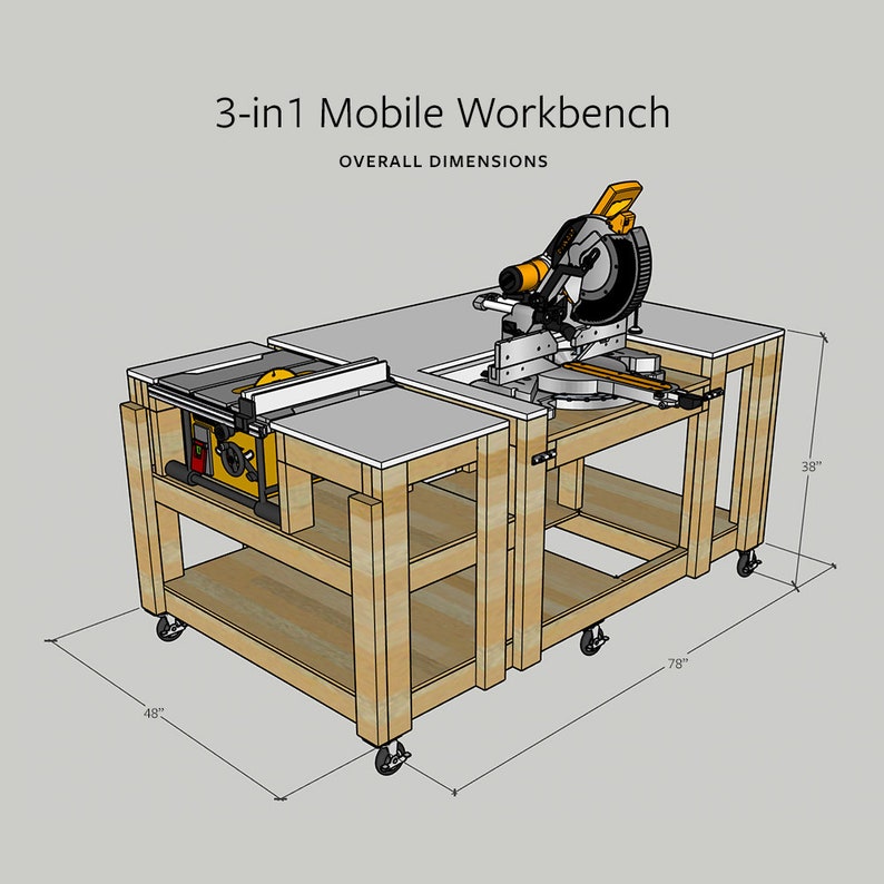 BASIC BUNDLE: 3-in-1 Mobile Workbench - Etsy