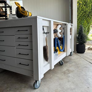 PREMIER BUNDLE: 3-in-1 Mobile Workbench + Integrated Dust Collection ...
