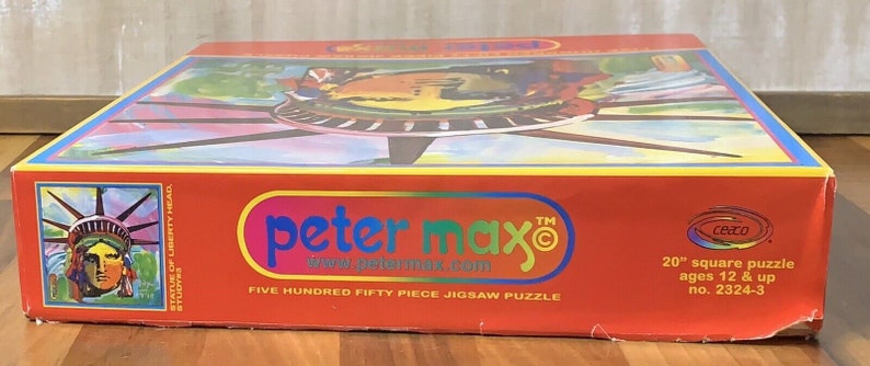 Vintage Peter Max Statue of Liberty Head Puzzle 550 Pc Ceaco 1999 ...
