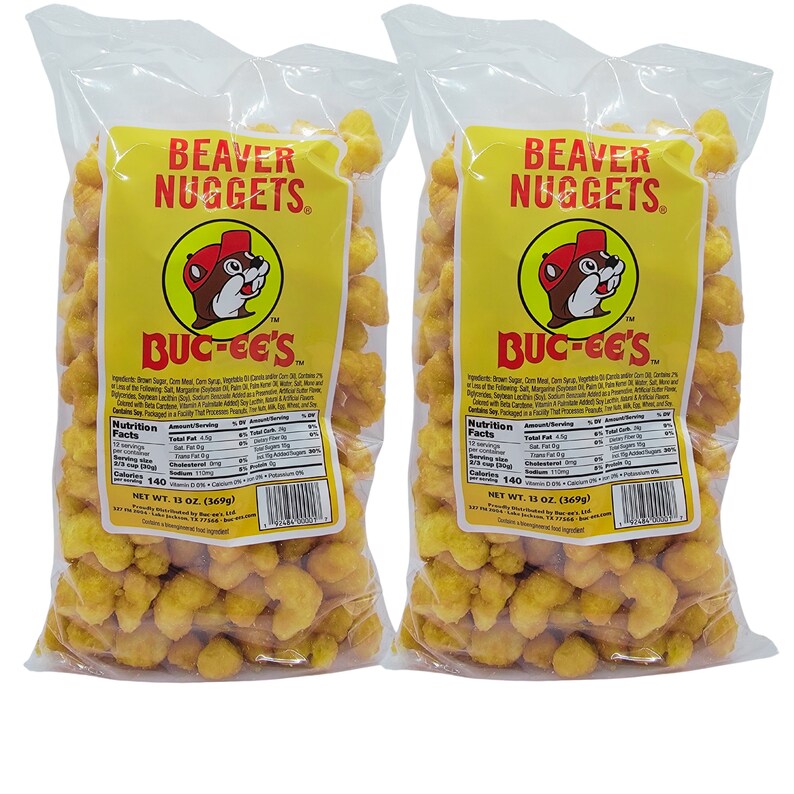 Buc-ee's Famous Beaver Nuggets, 13 Oz Sharable Bag, Sweet Corn Puff ...