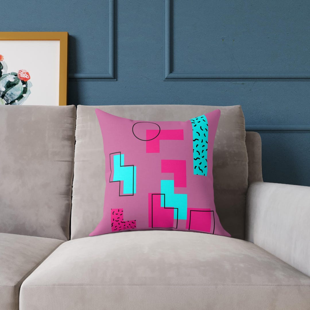 Retro Pillow Cover, Retro 90's Fan Decor, Throw Pillow Cover, Vintage ...