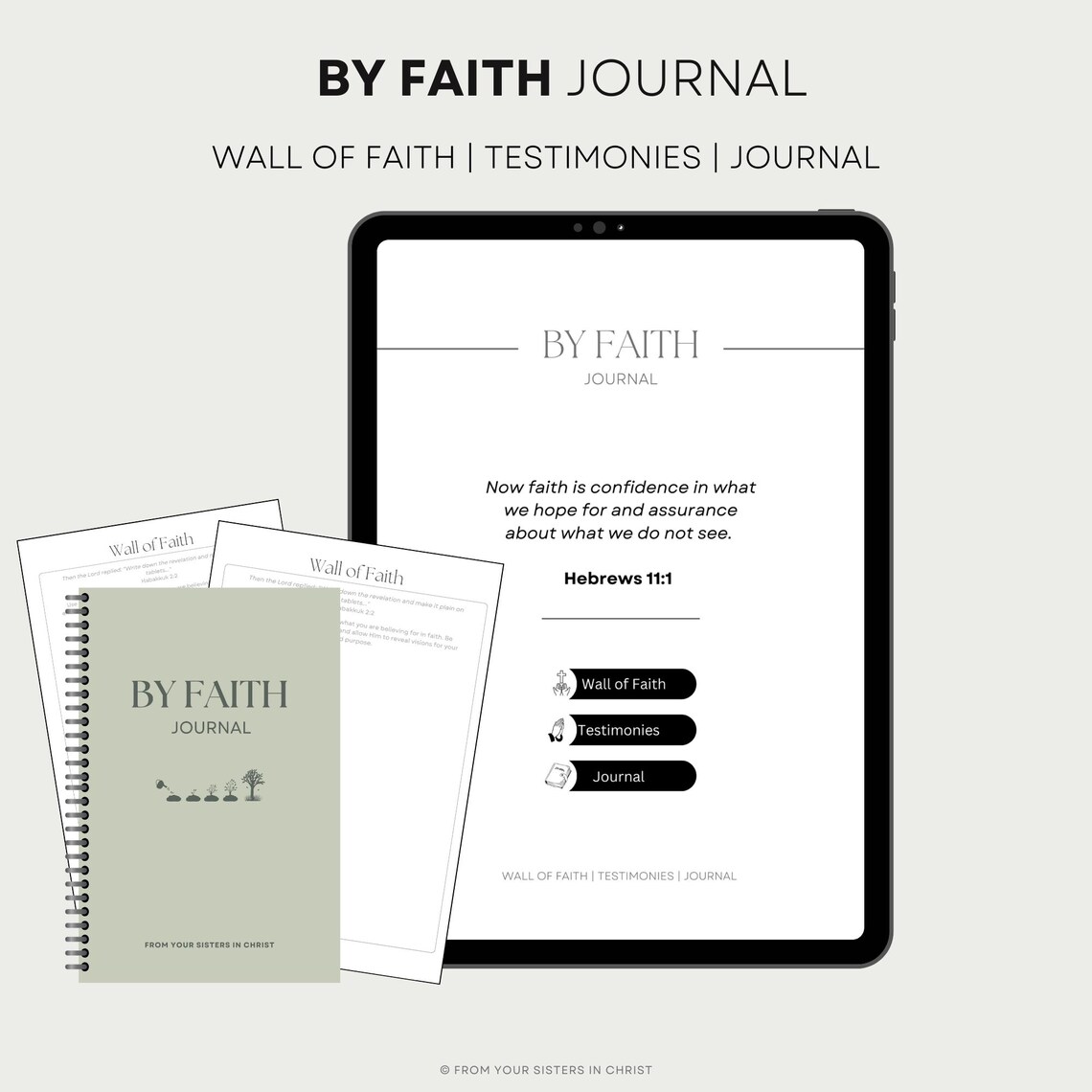 Christian Faith Journal: Digital Testimony & Scripture (goodnotes) - Etsy
