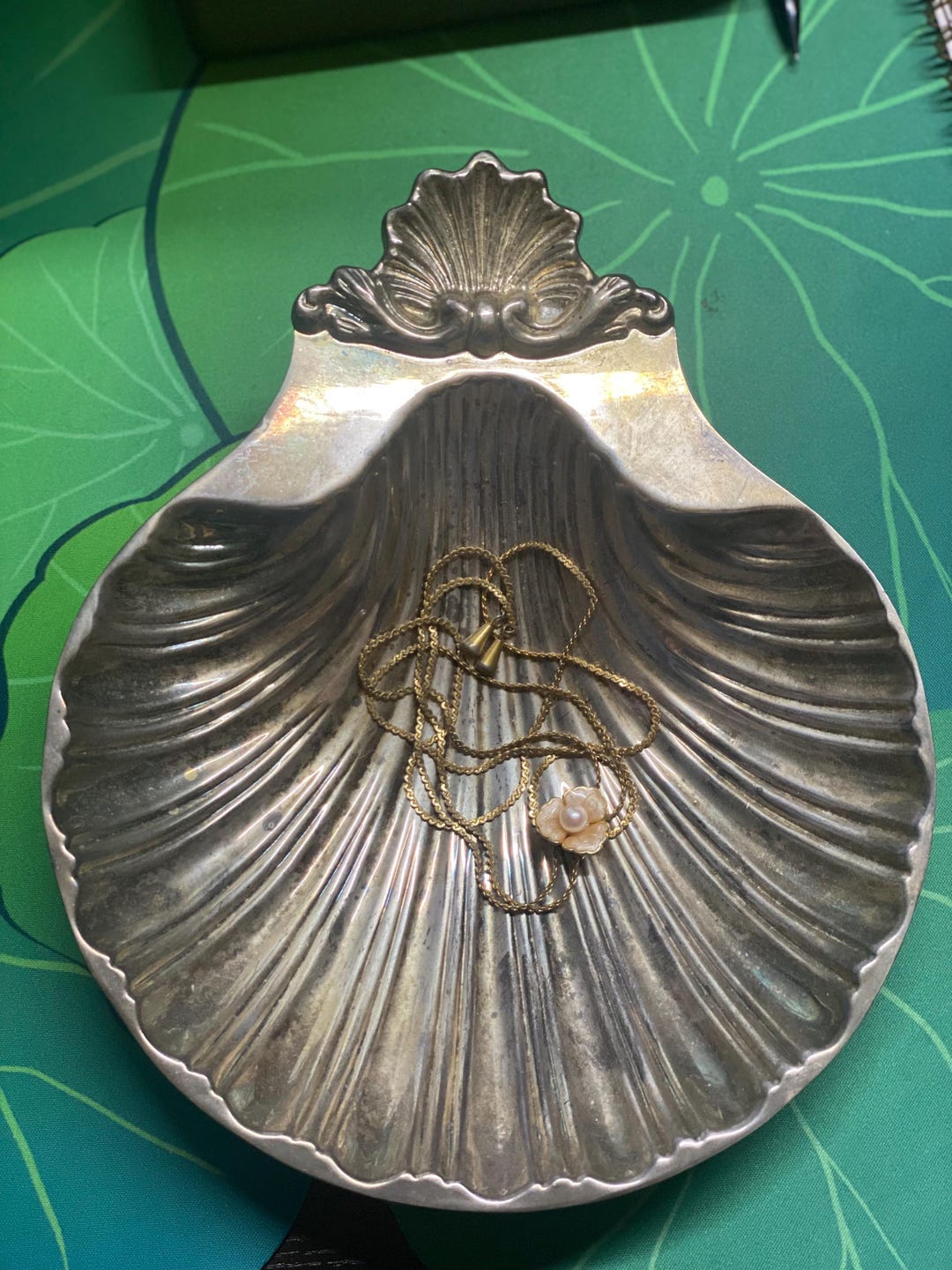 Vintage Silver Plate Metal Scallop Shell Dish - Etsy