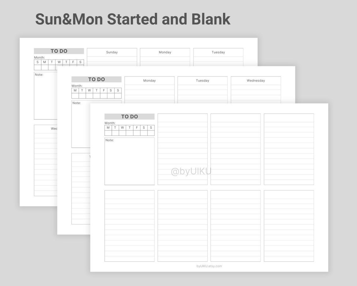 Weekly Study to Do List Printable Study Planner 7 Subjects to Do List ...