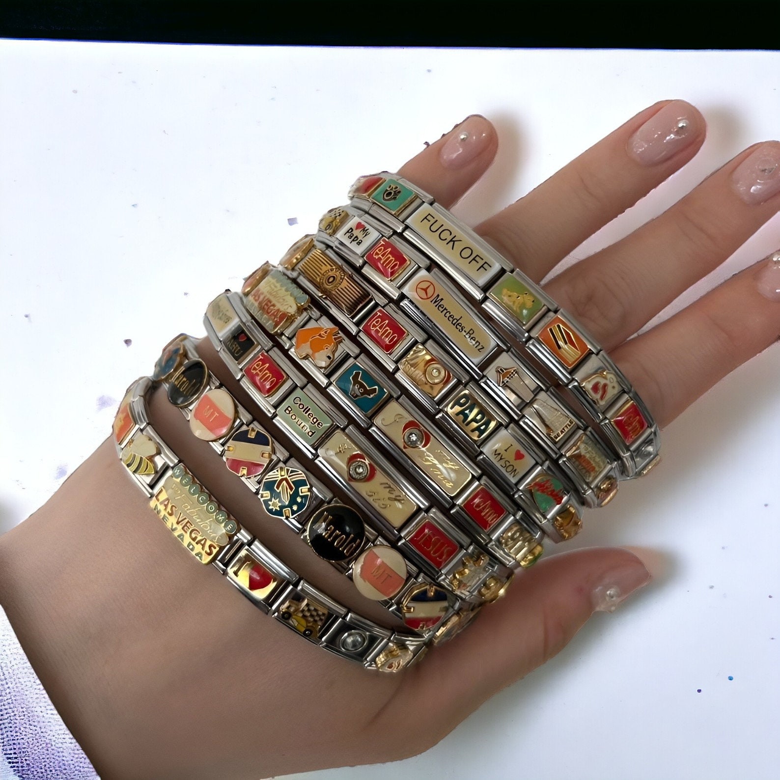 Pulsera de encanto italiano Pulseras de encanto italiano vintage ...