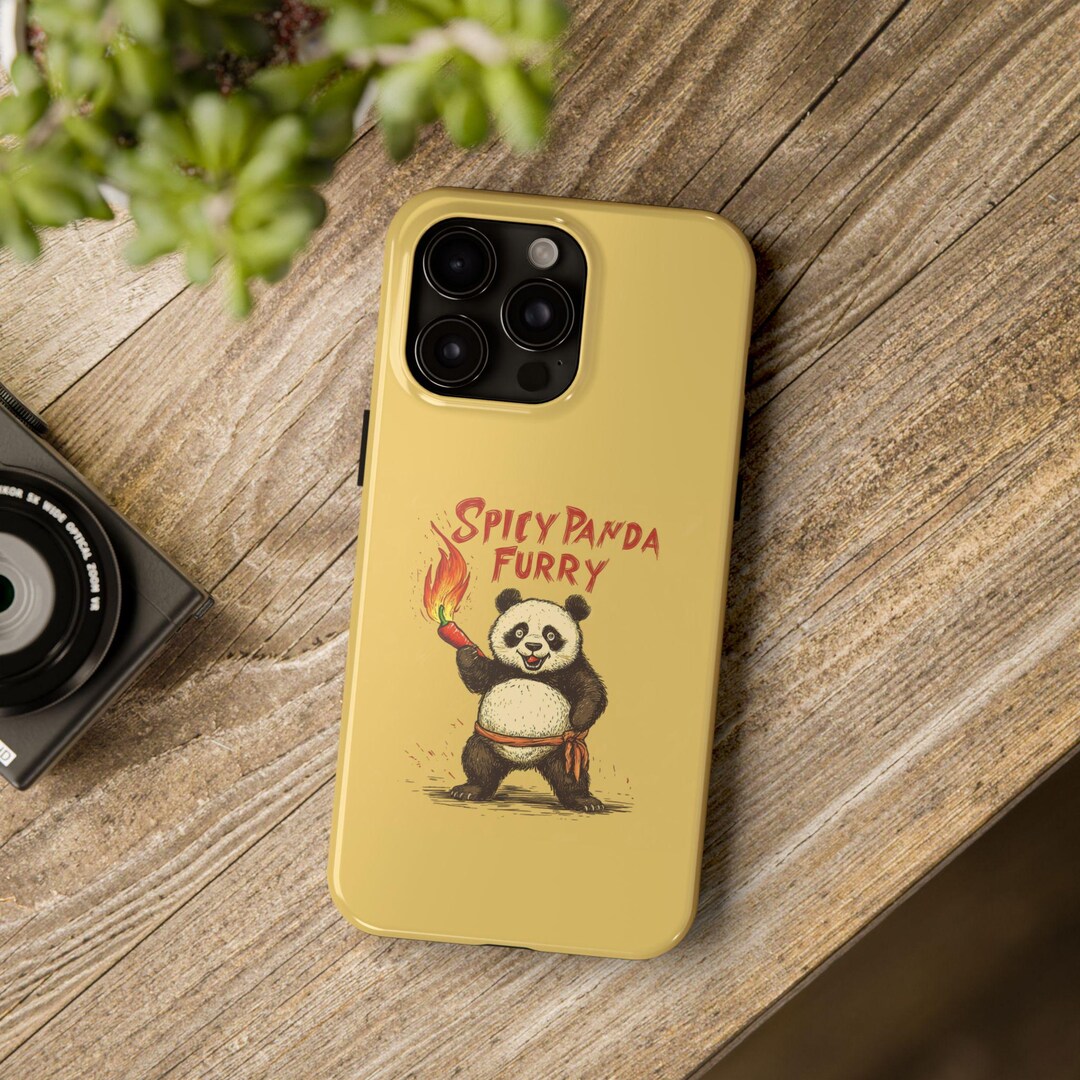 Spicy Panda Furry Yellow Phone Cases iPhone 16 Pro Max 15 14 - Etsy